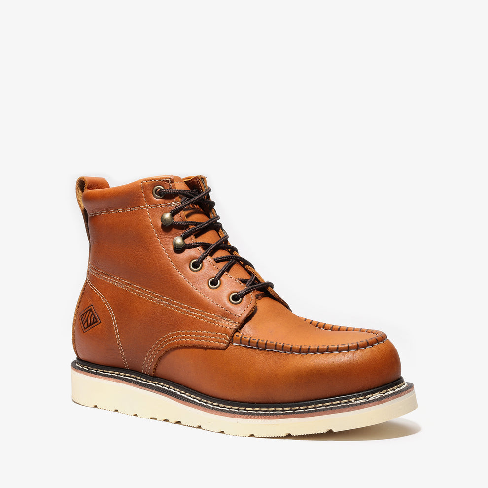 The Frontier 6" Men's Moc Toe Work Boot – Bonanza Boots