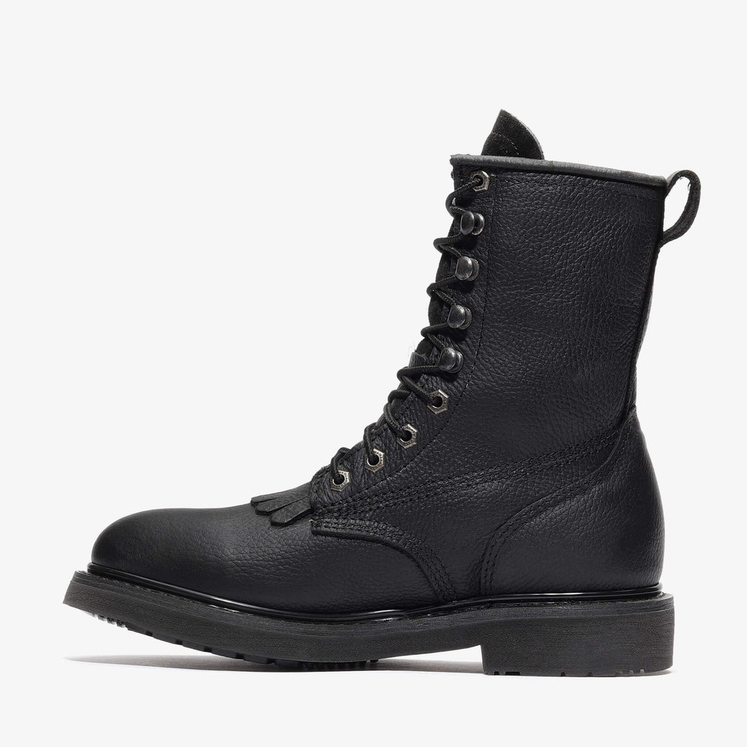 Rancher 8" Lacer Work Boot - Goodyear Welt - Black – Bonanza Boots