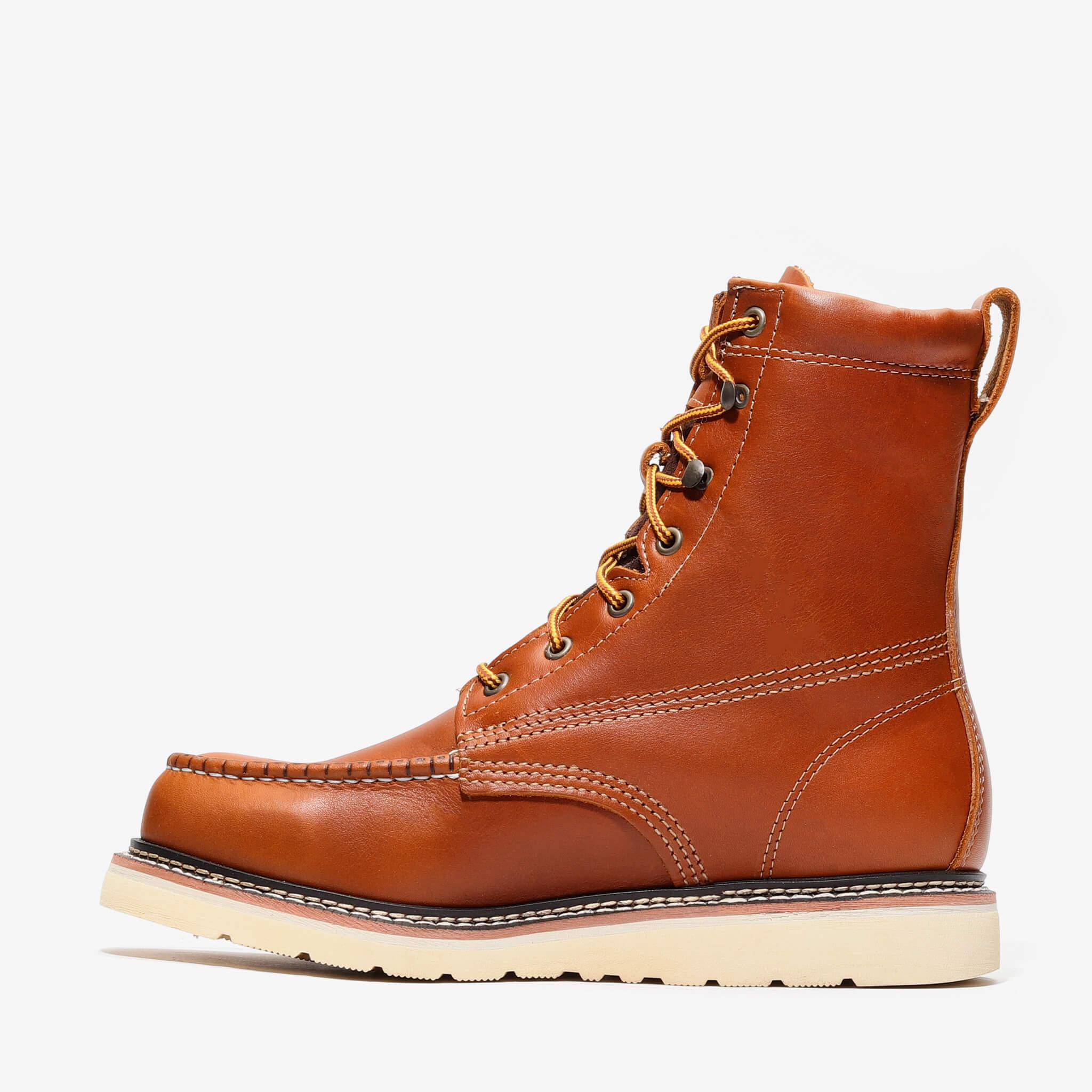 Frontier Classic Moc Toe Work Boot - Golden Tan – Bonanza Boots
